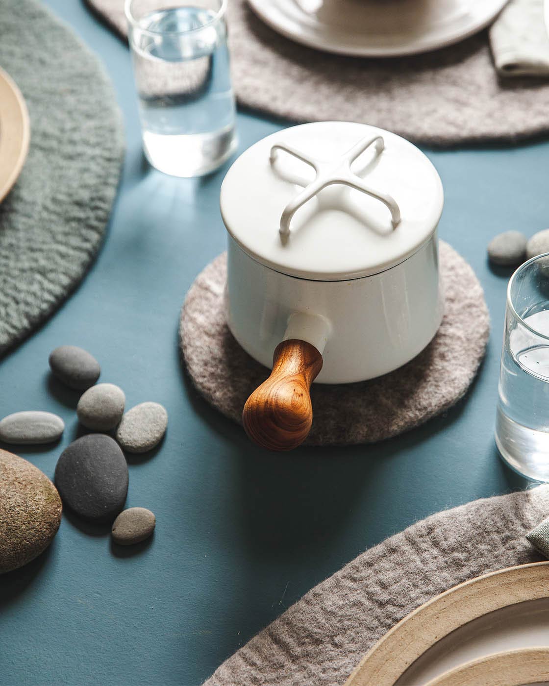 Farmhouse Pottery - Artisan Felt Hot Pads - Set of 3