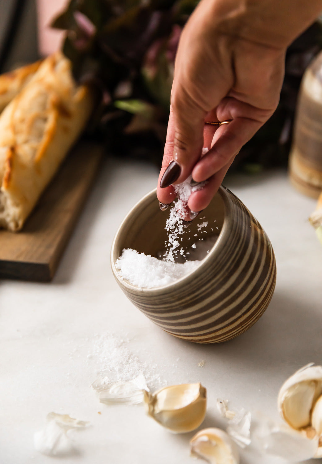 Farmhouse Pottery - marbled-salt-cellar