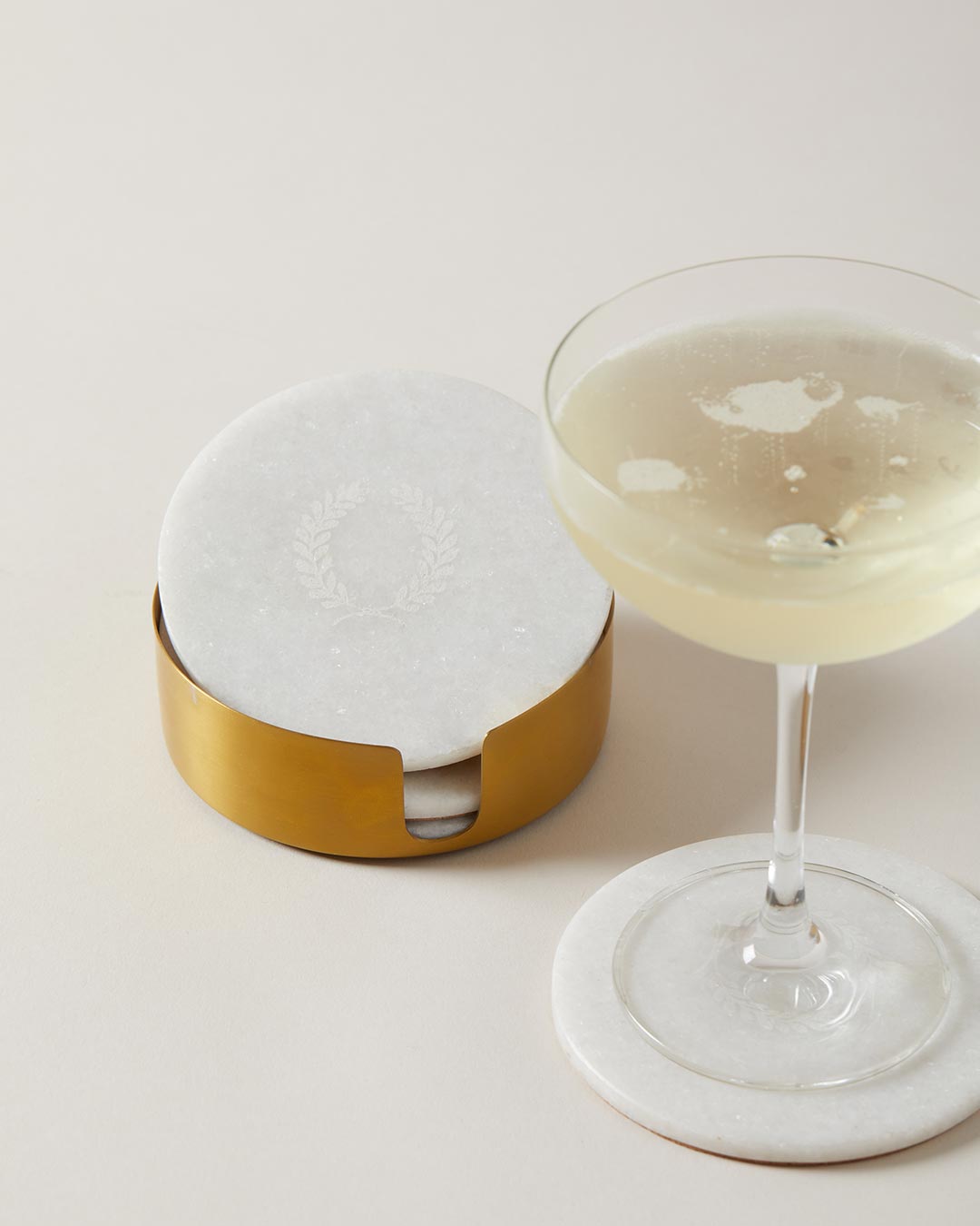 Farmhouse Pottery - Marble Laurel Coasters