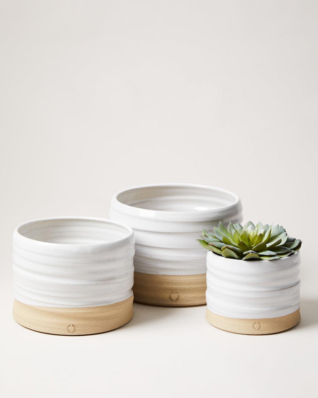 Trunk Garden Pot – Handmade Stoneware Planter | Farmhouse Pottery